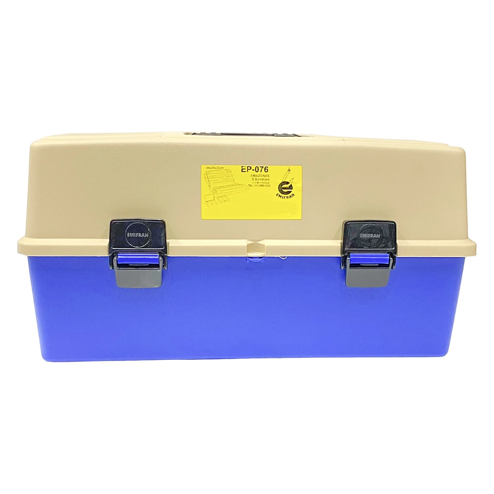 Estojo Emifran EP-076 Azul Amazonas 6 Bandejas + 2 Estojos